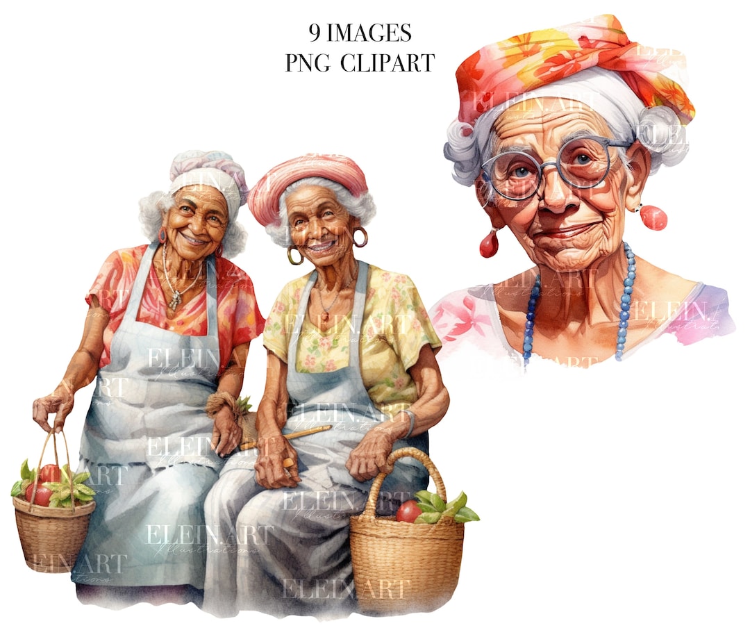 Old Ladies Clipart Women Clipart PNG Old People Clipart - Etsy Denmark