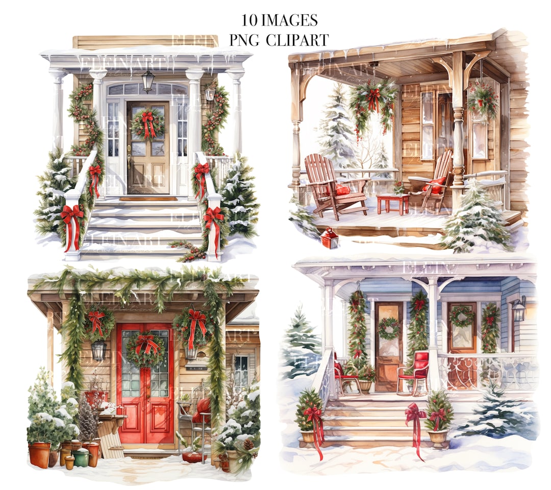 Watercolor Christmas Clipart, Winter Holidays, Christmas Clipart Bundle ...