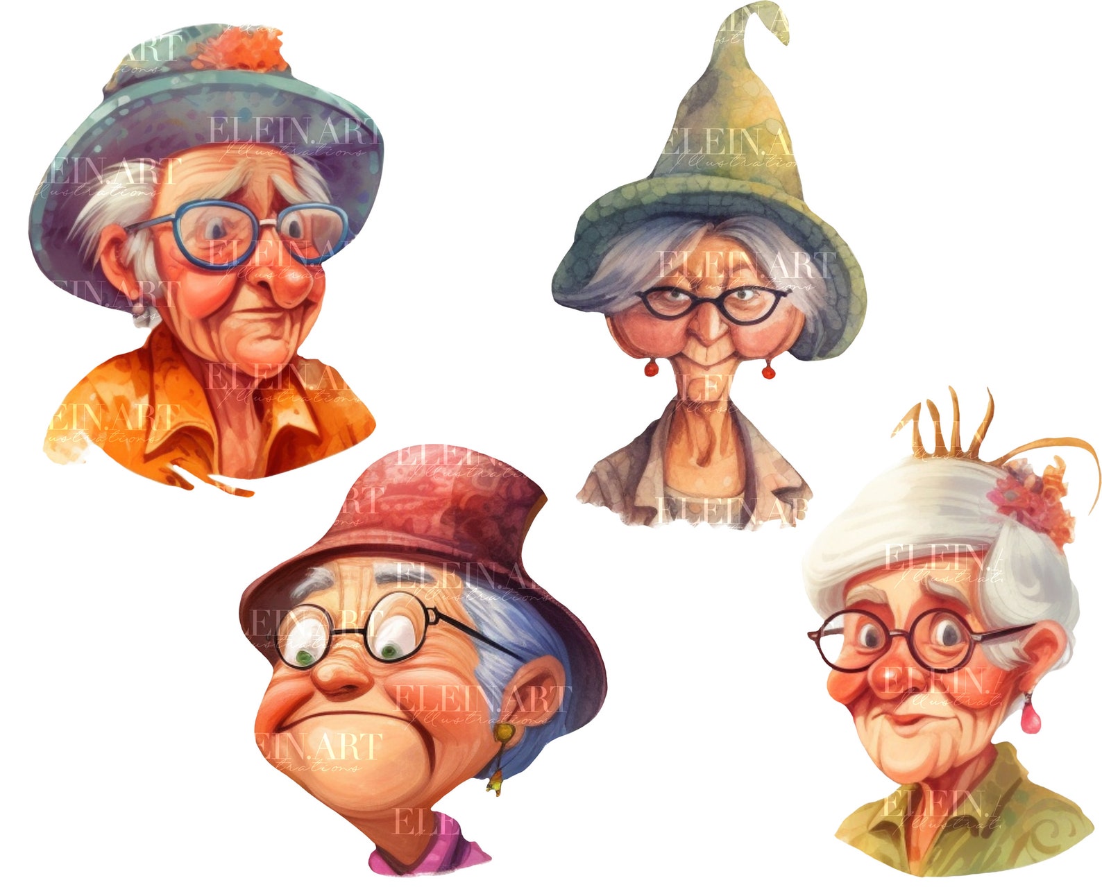 Old Ladies Clipart Women Clipart PNG Old People Clipart - Etsy UK