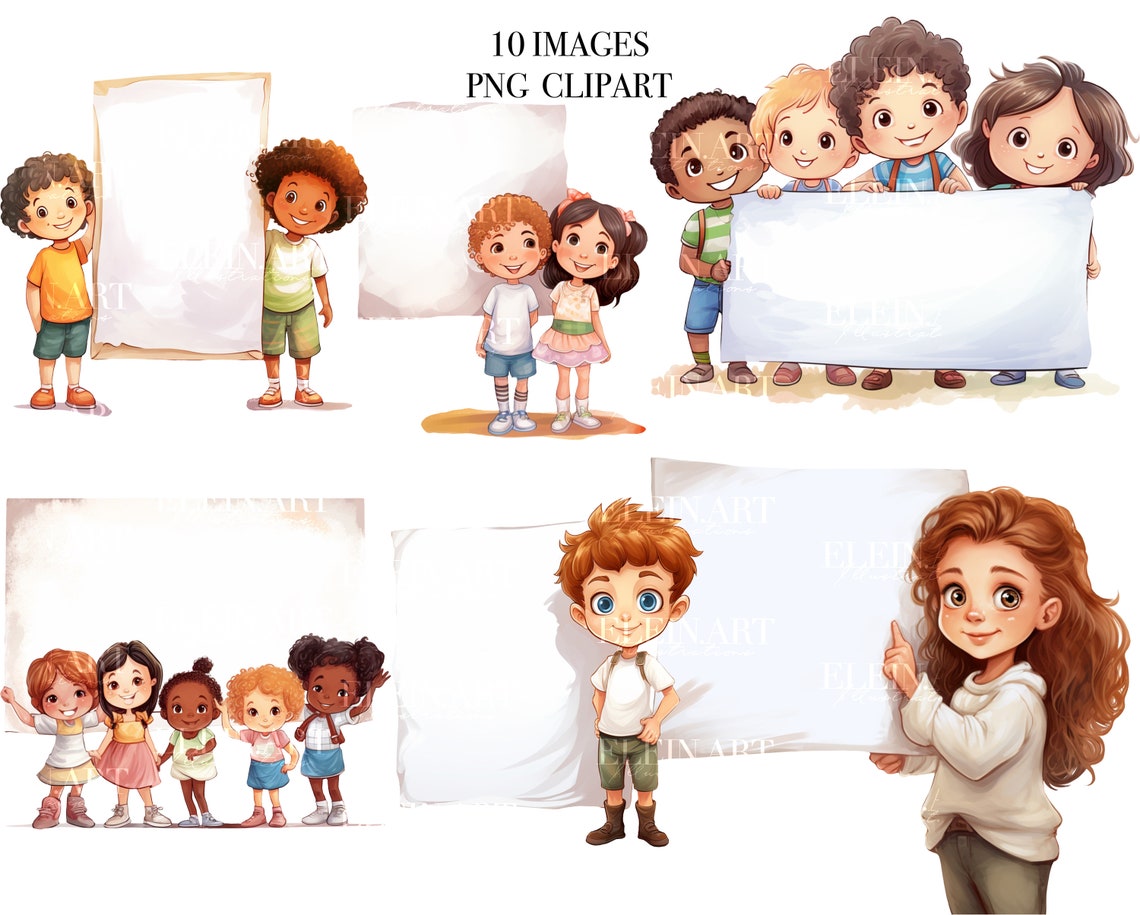 Cartoon Kids Clipart, Cartoon Kids PNG, Children Clipart, School ...