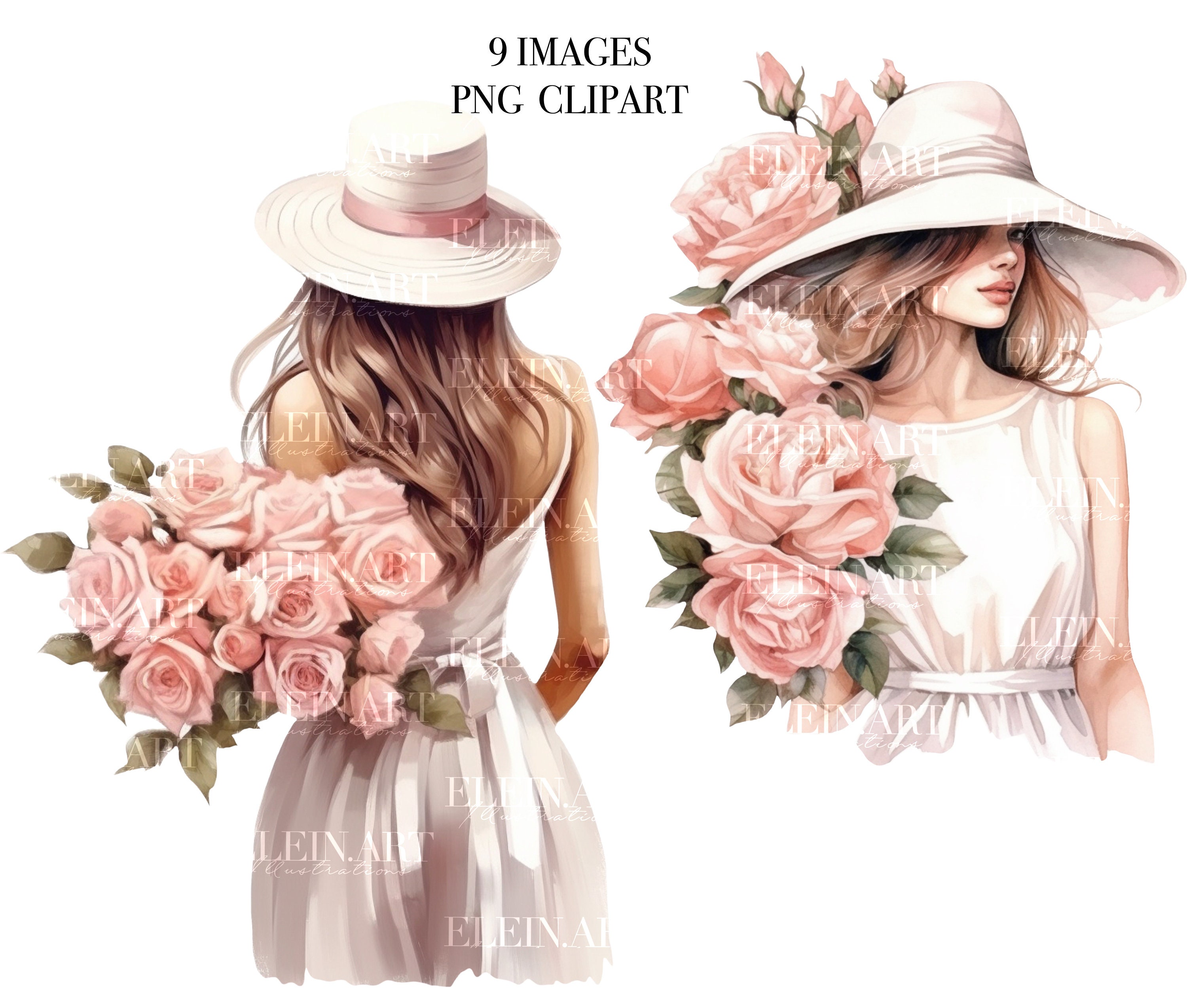 Watercolor Girl Clipart Summer Girl Watercolor Fashion Girl - Etsy UK