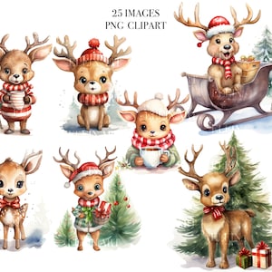 Christmas Reindeer PNG, Christmas Deer Clipart, Christmas Clipart ...