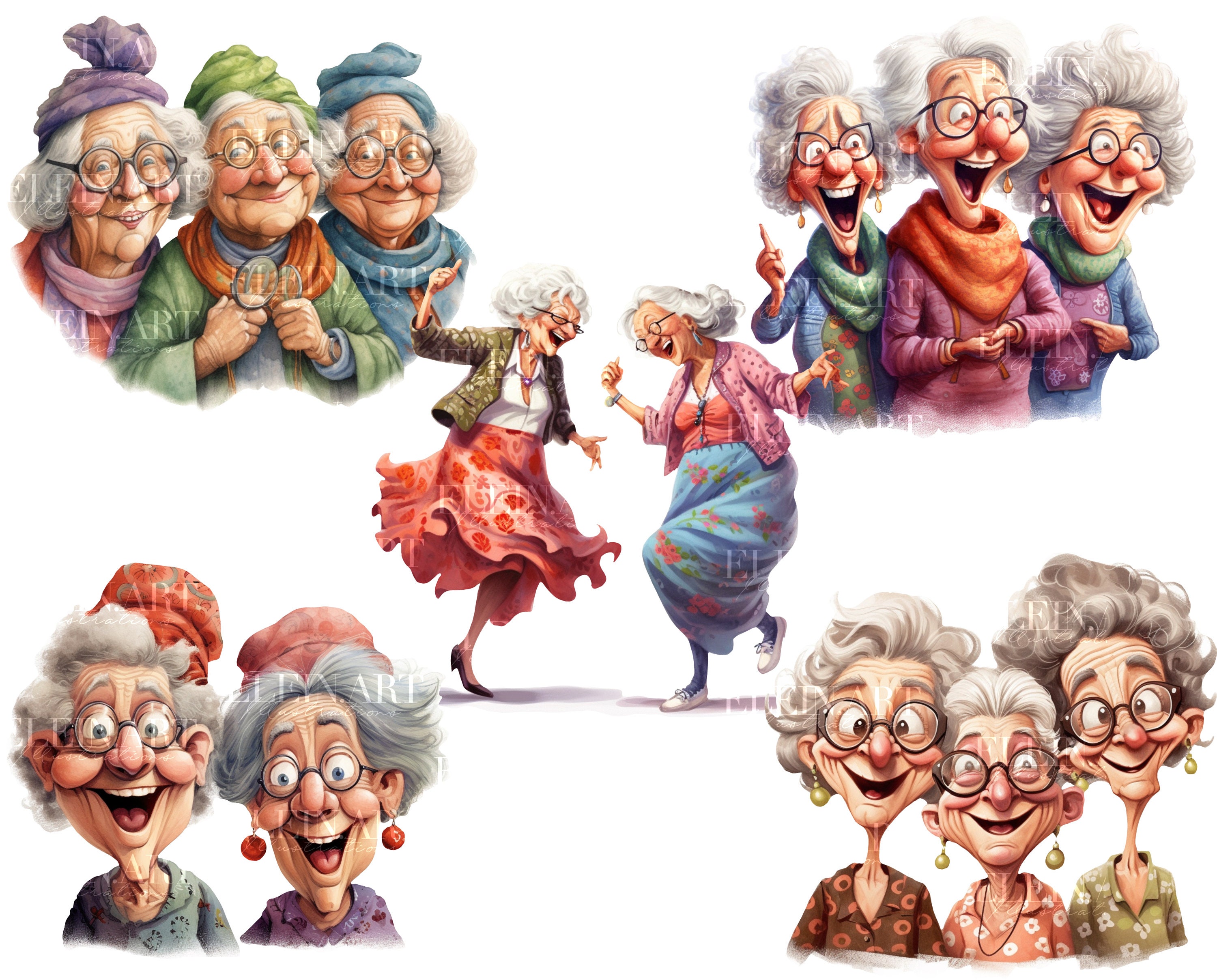 Old Ladies Clipart, Women Clipart PNG, Old People Clipart, Old Aged ...