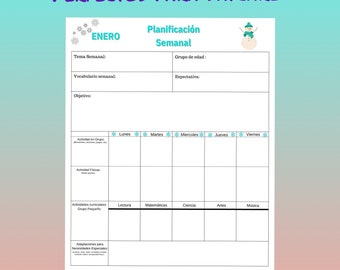 Printable Weekly Lesson Plan for Teachers, Homeschool, Tutor or Prek ...