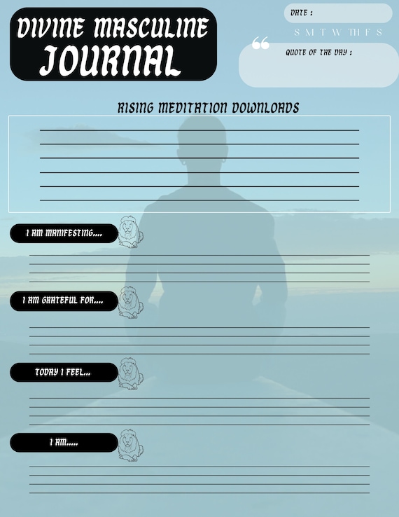 DIVINE MASCULINE JOURNAL Template - Etsy