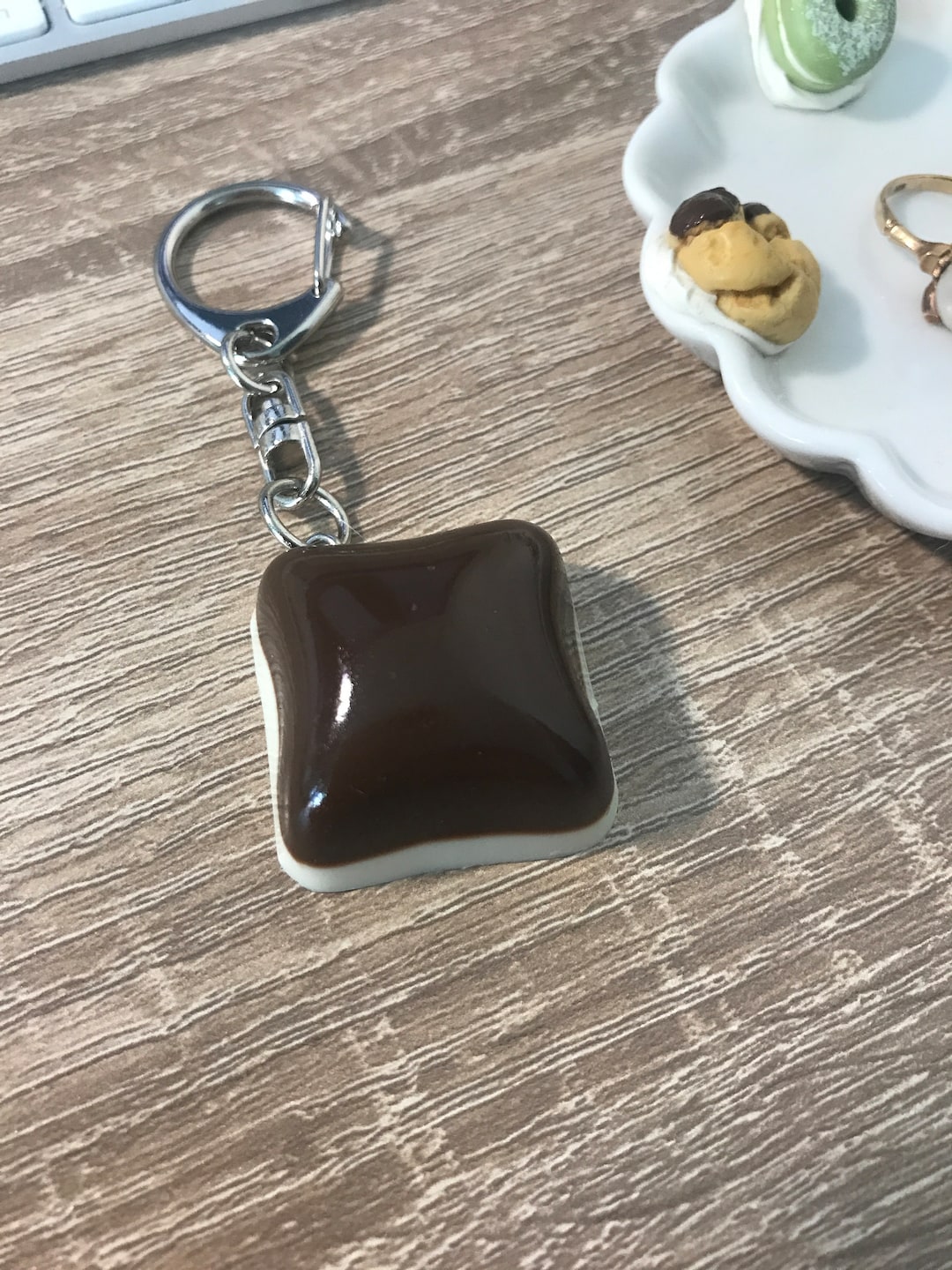 CHOCOLATE KEYCHAIN Square, CANDY Bar Keychain, Kawaii Keychain, Food ...