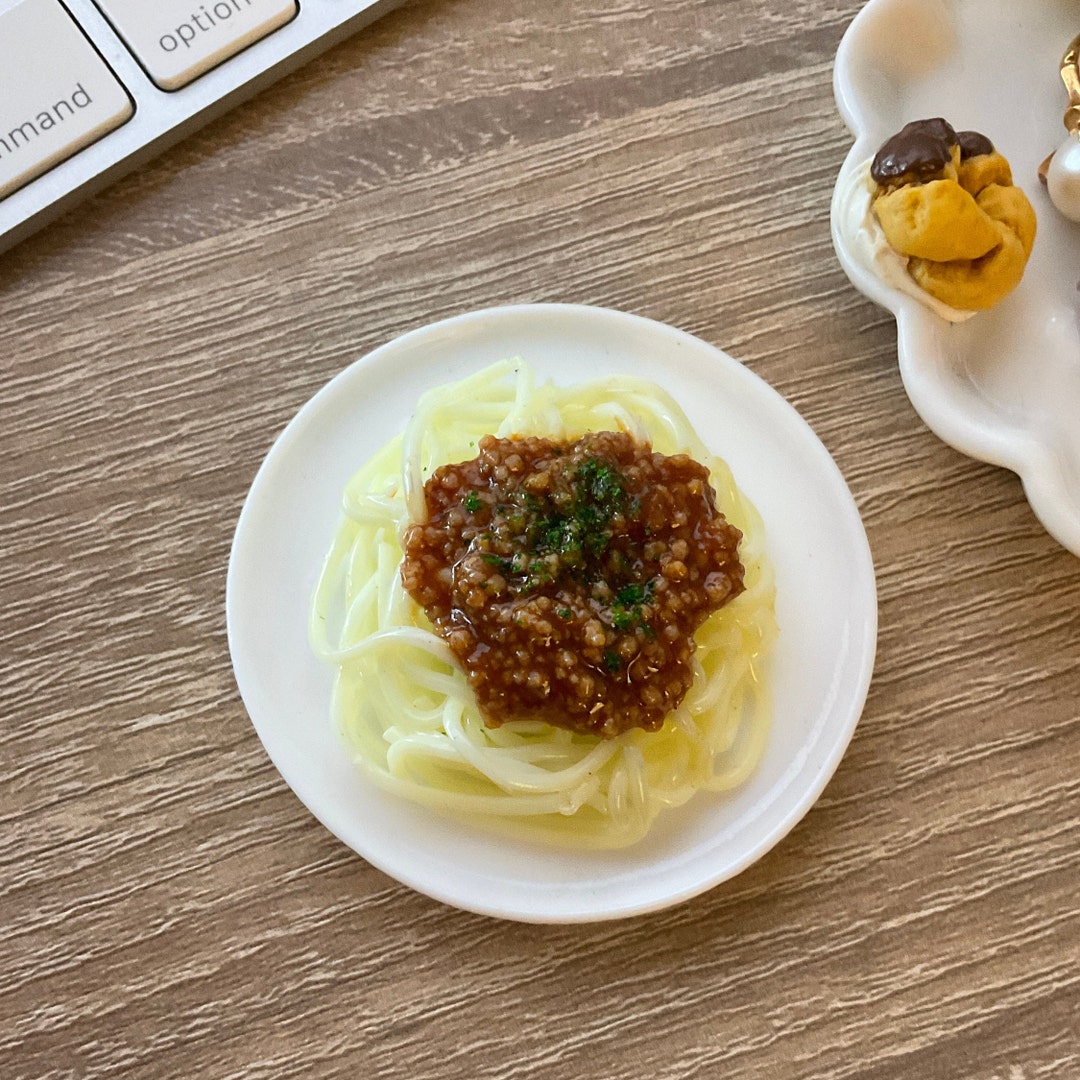 Spaghetti Meat Sauce Magnet+cute Keychain+kawaii Keychain+miniature ...
