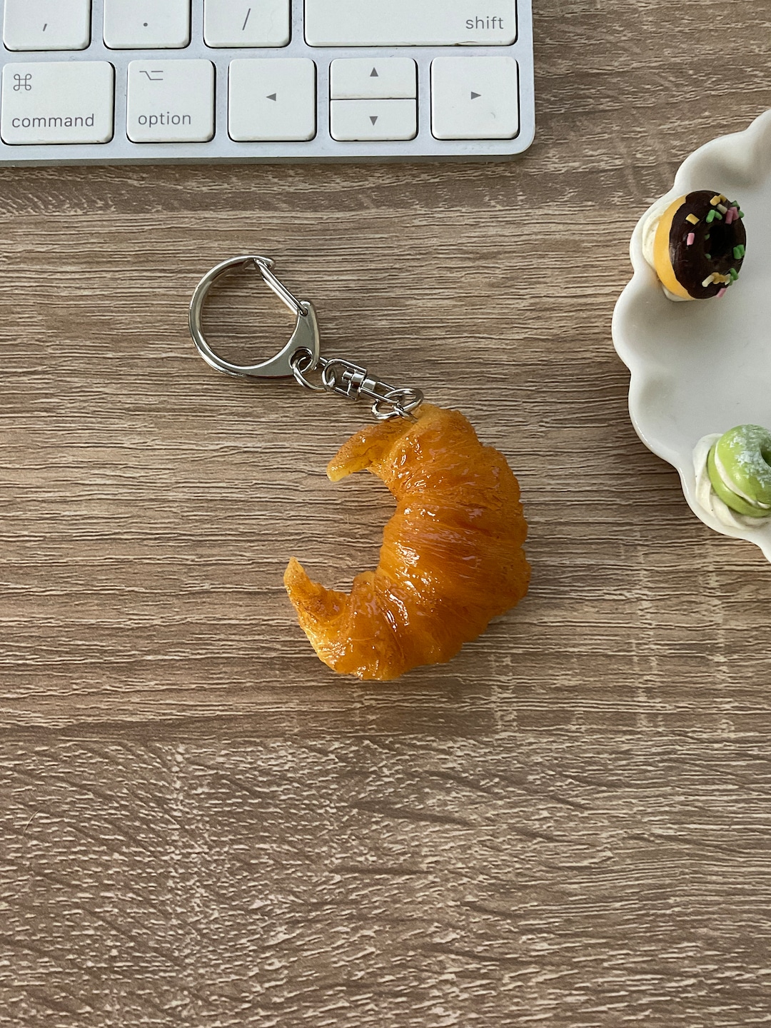 CROISSANT KEYCHAIN,BUTTER Keychain,whimsical Keychain,gift for Pastry ...