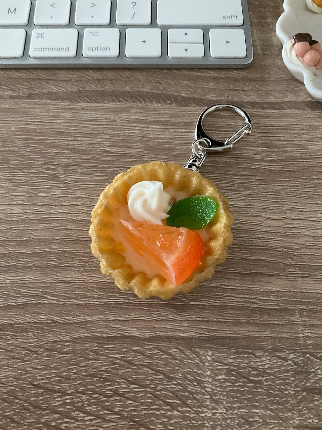 Fruit Tart Keychain Orange,fake Food Keychain, Fruit Tart Keychain ...