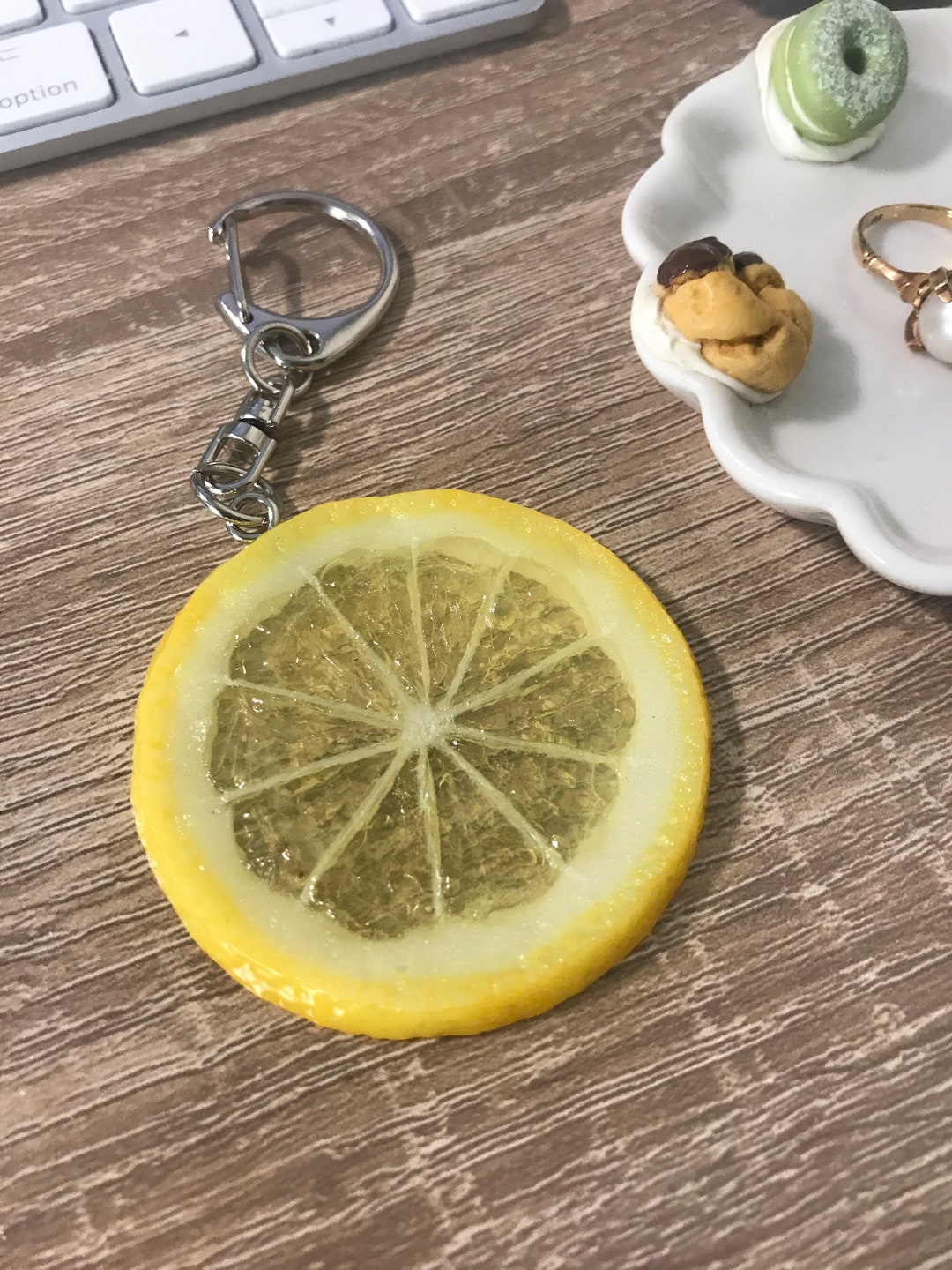 Lemon Keychain SLICE +kawaii Keychain+cute Keychain+fruit Keychain ...