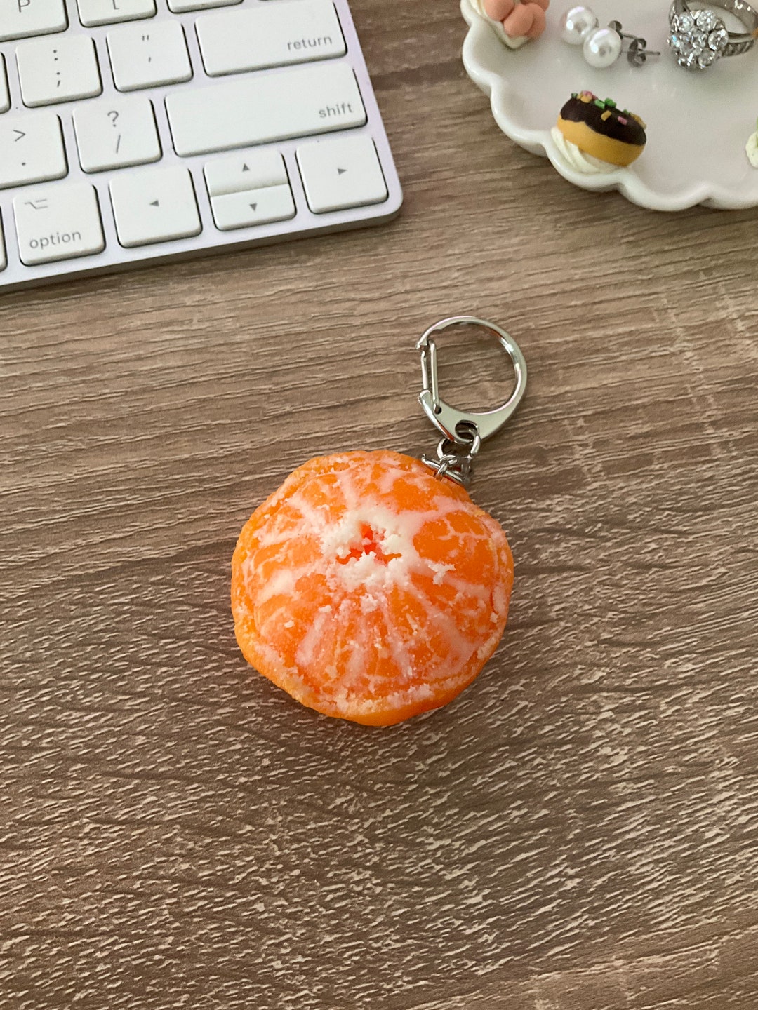 Mandarin Orange Whole Keychain+kawaii Keychain+cute Keychain+fruit ...