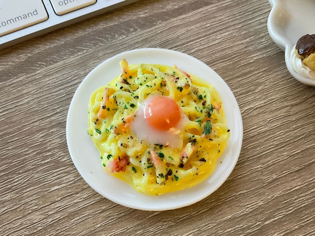 Spaghetti Carbonara Magnet+cute Keychain+kawaii Keychain+unique Gift ...