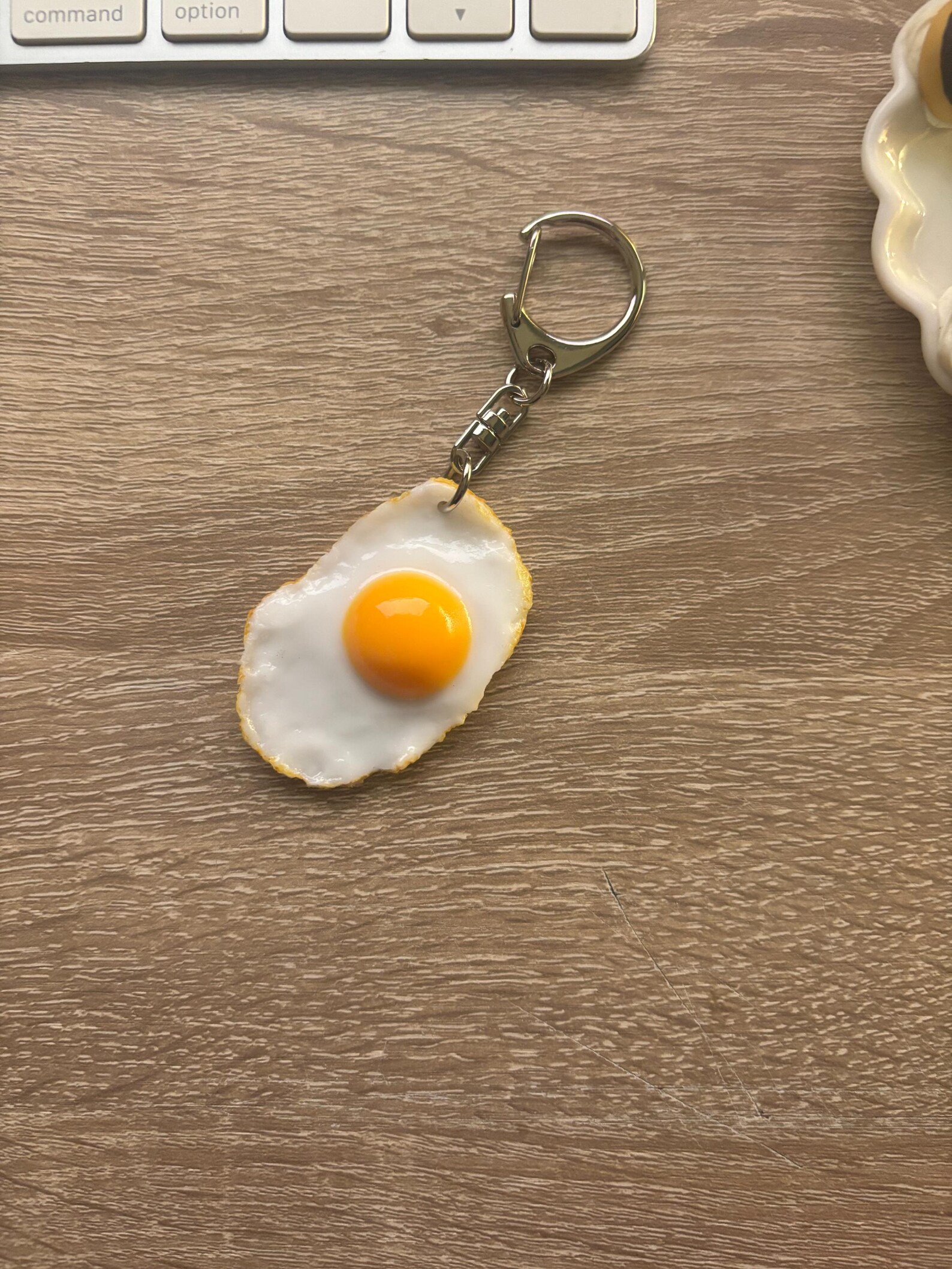 Sunny Side-up Egg Keychain Small+cute Keychain+kawaii Keychain+unique ...