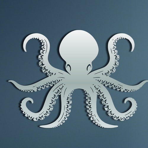 Octopus Metal Wall Hanging Coastal Themed Decor Beach House - Etsy