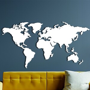 Metal World Map - Etsy