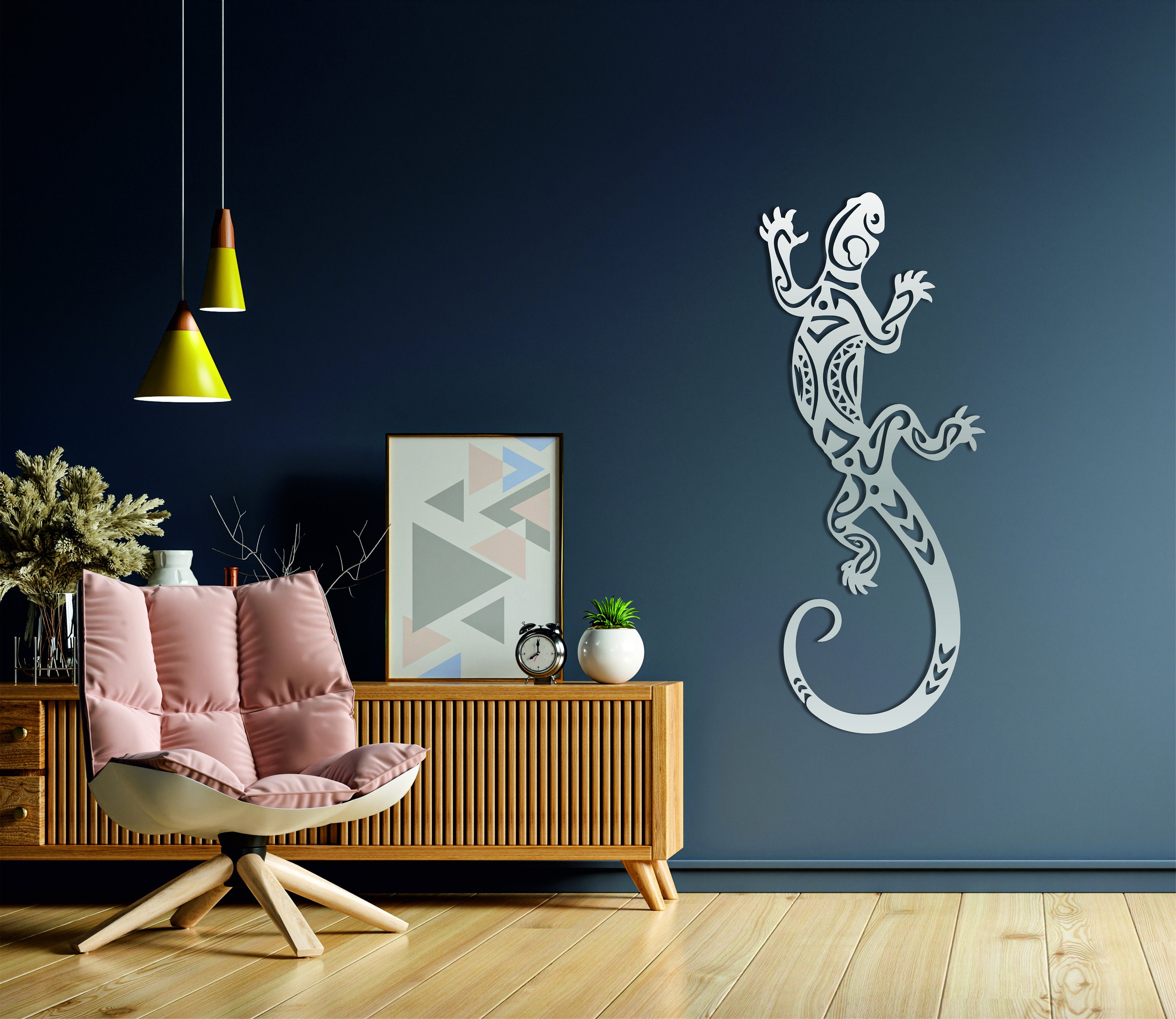 Lizard Metal Wall Art, Metal Lizard Wall Art, Lizard Wall Decor, Living ...