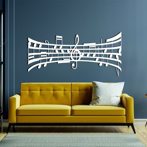 Music Notes Wall Art, Music Notes Wall Decor, Metal Music Wall Art ...
