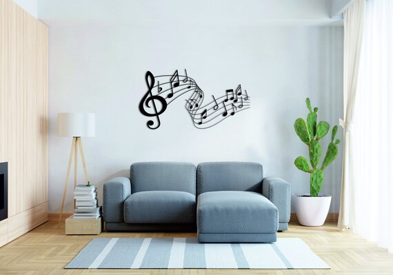 Music Notes Wall Art Music Notes Wall Decor Metal Music Wall - Etsy
