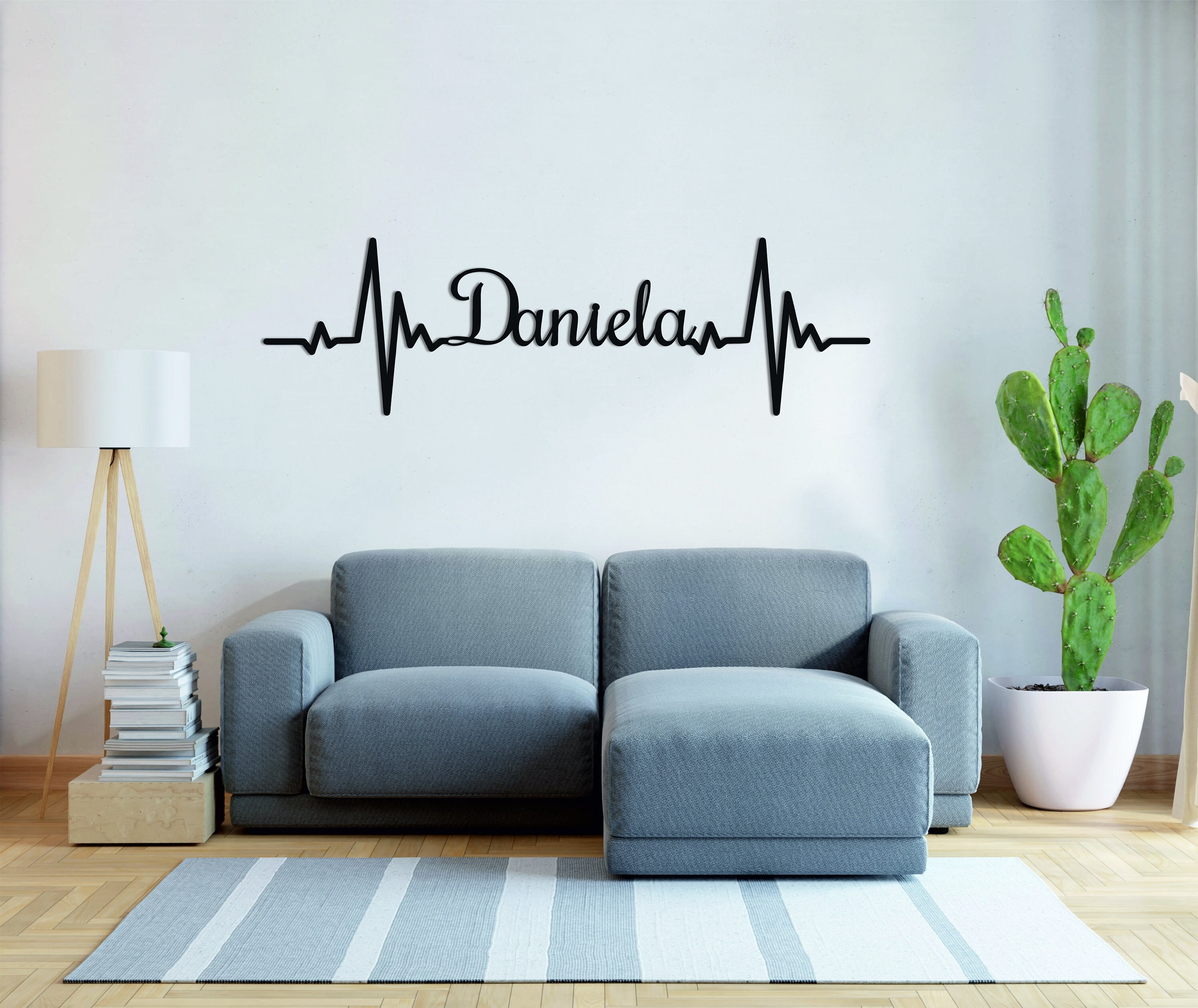 Metal Name Sign Ekg Rhythm Wall Art Name Sign Wall Art - Etsy
