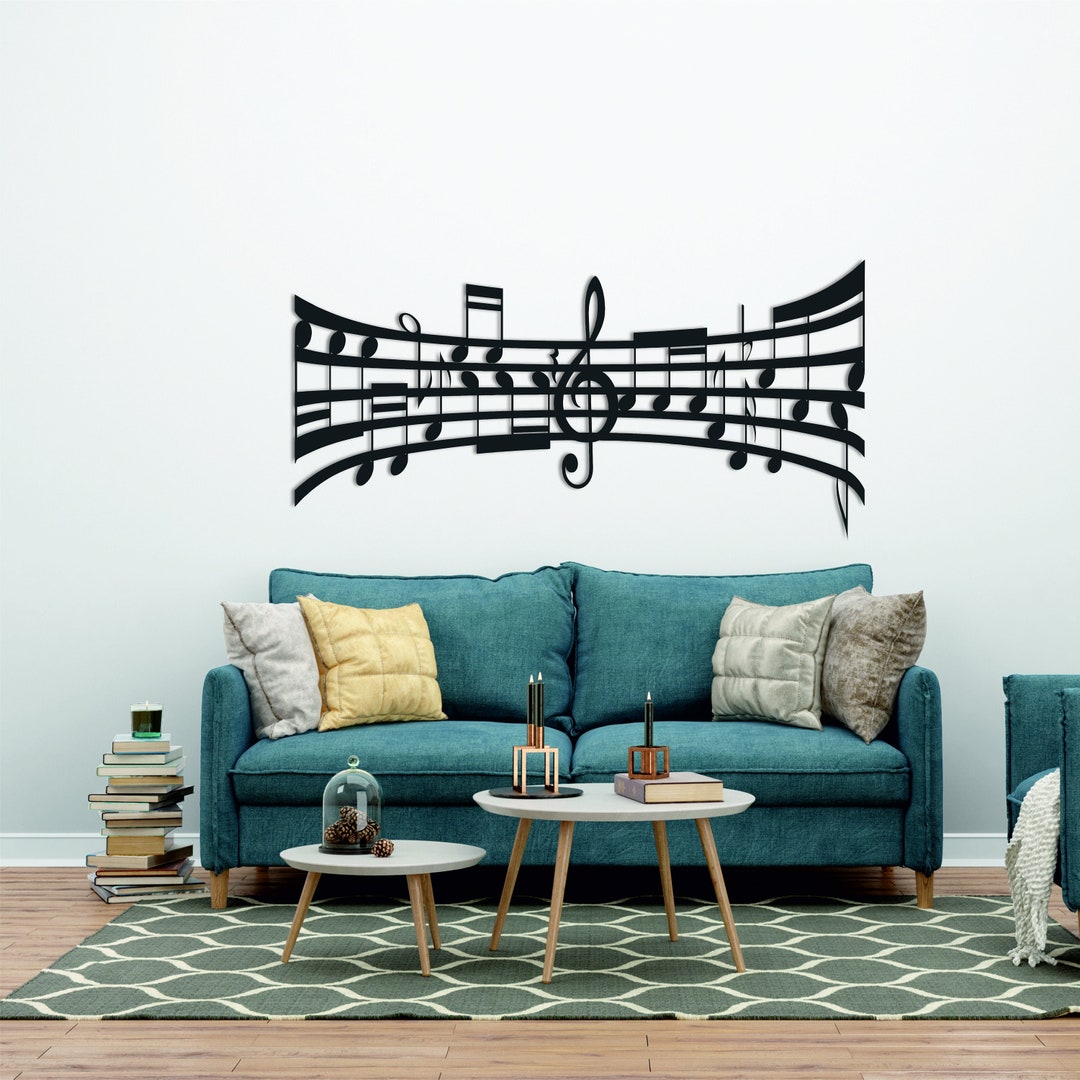 Music Notes Wall Art, Music Notes Wall Decor, Metal Music Wall Art ...
