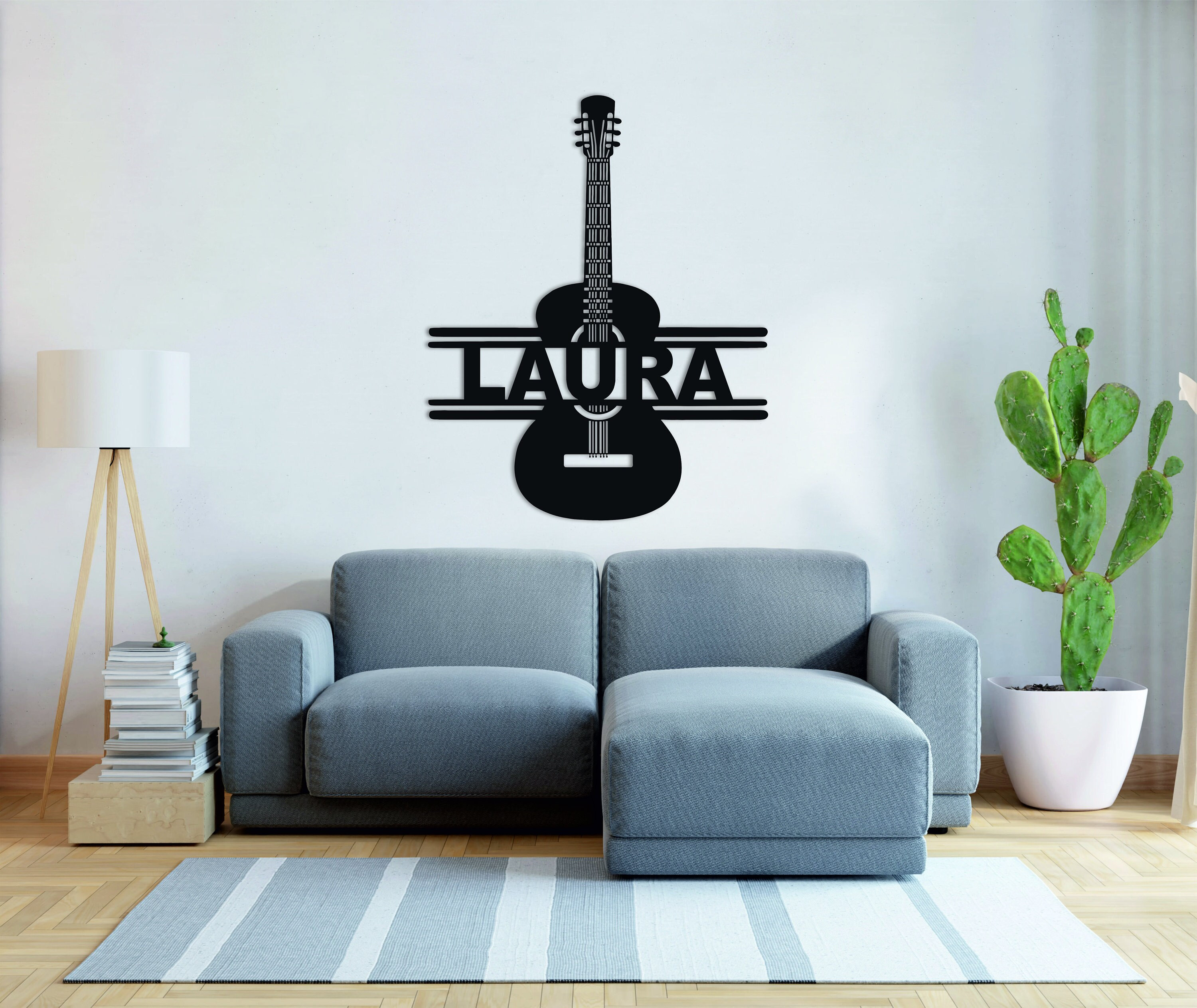 Guitar Metal Wall Art, Metal Guitar Decor, Guitar Sign, Personalized ...