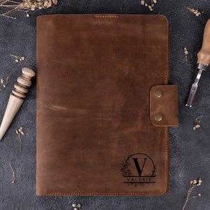 Business Leather Portfolio, Handmade Leather Document Organizer ...