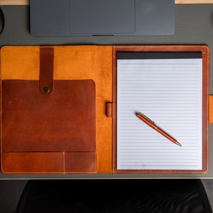Business Leather Portfolio Handmade Leather Document - Etsy