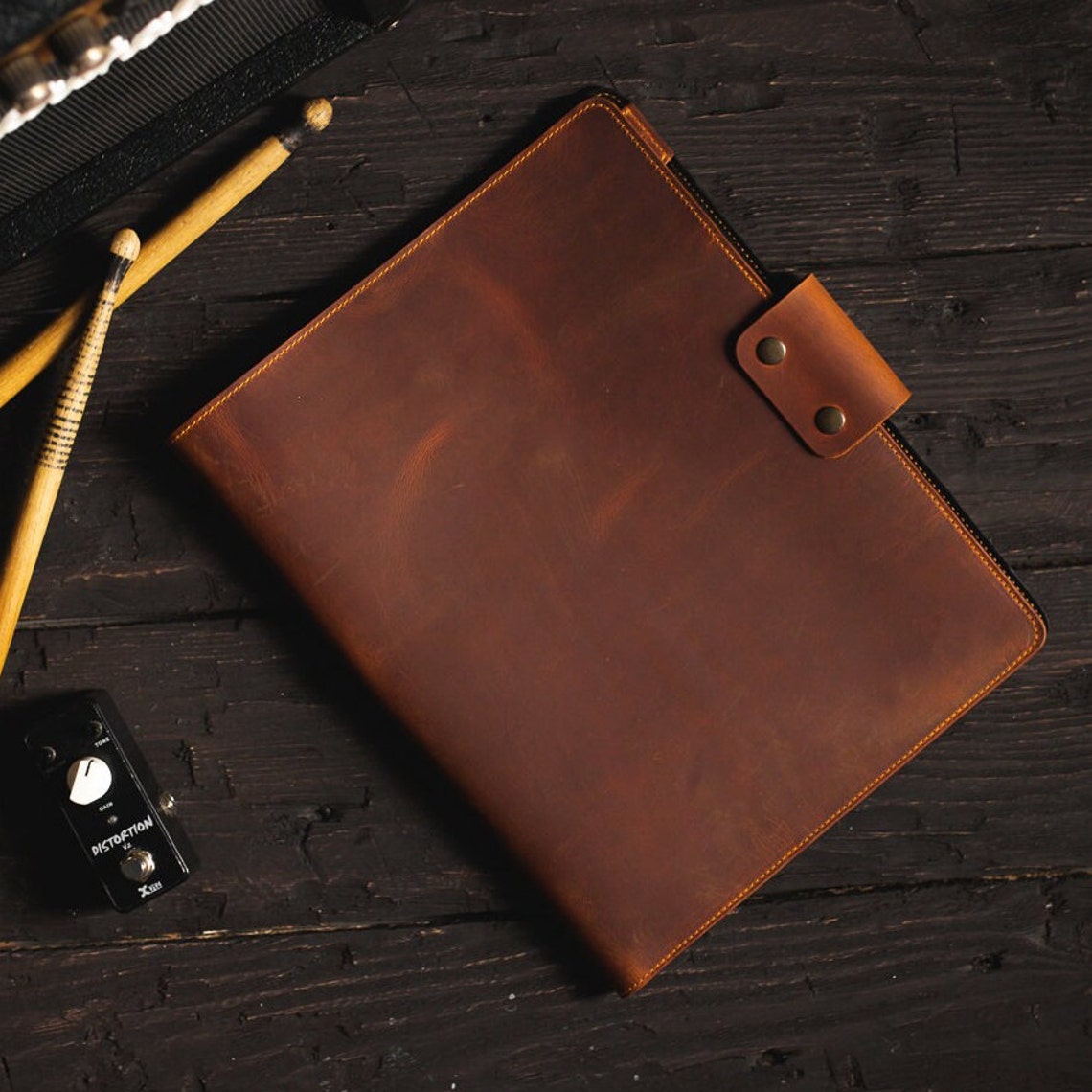 Personalized Leather Padfolio Organizer, Notebook Journal, Portfolio ...