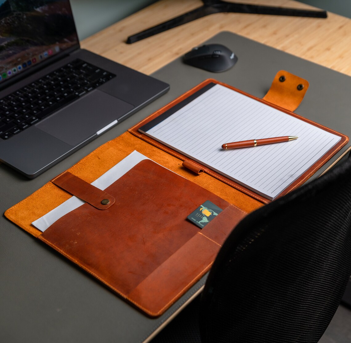 Business Leather Portfolio Handmade Leather Document - Etsy
