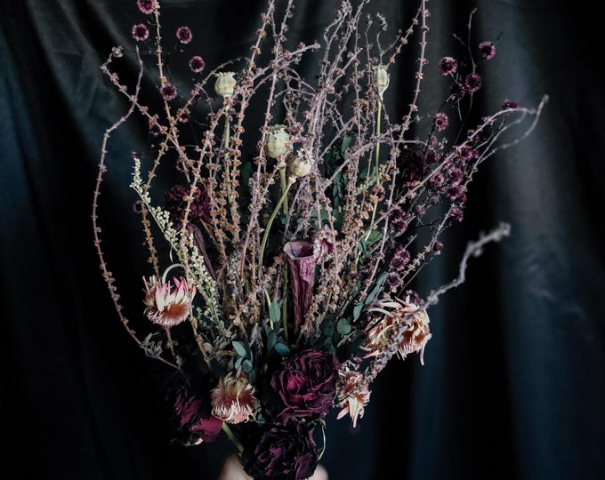 Dark Shadows Inspired Dried Bouquet / Halloween Flowers / Tim Burton ...