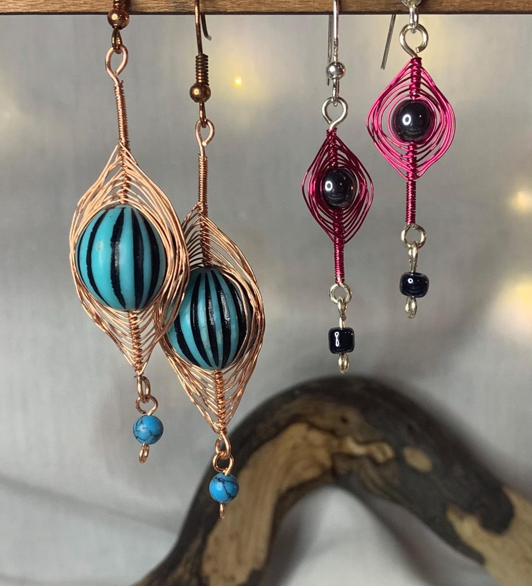 Super Cute Herringbone Weave Copper Earrings - Etsy