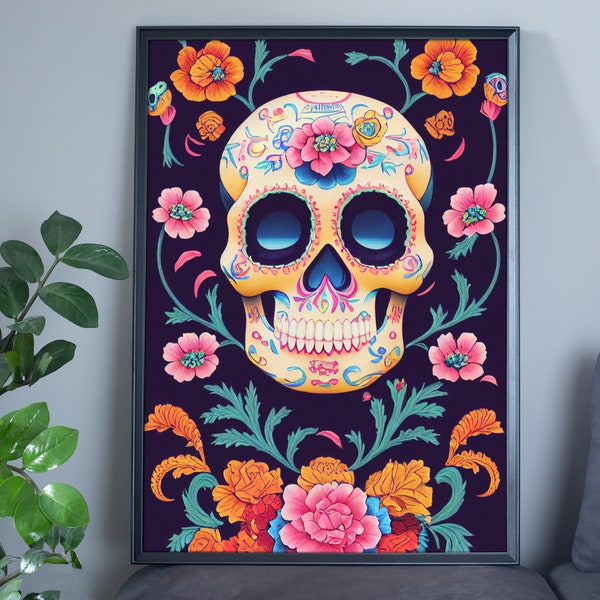 Sugar Skull Poster - Etsy