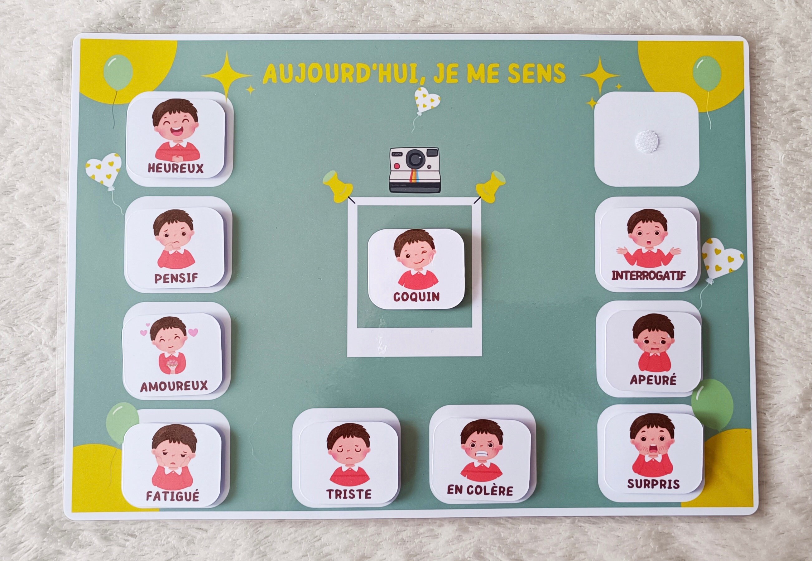 Tableau des Émotions Enfant - Plusieurs coloris - Etsy France