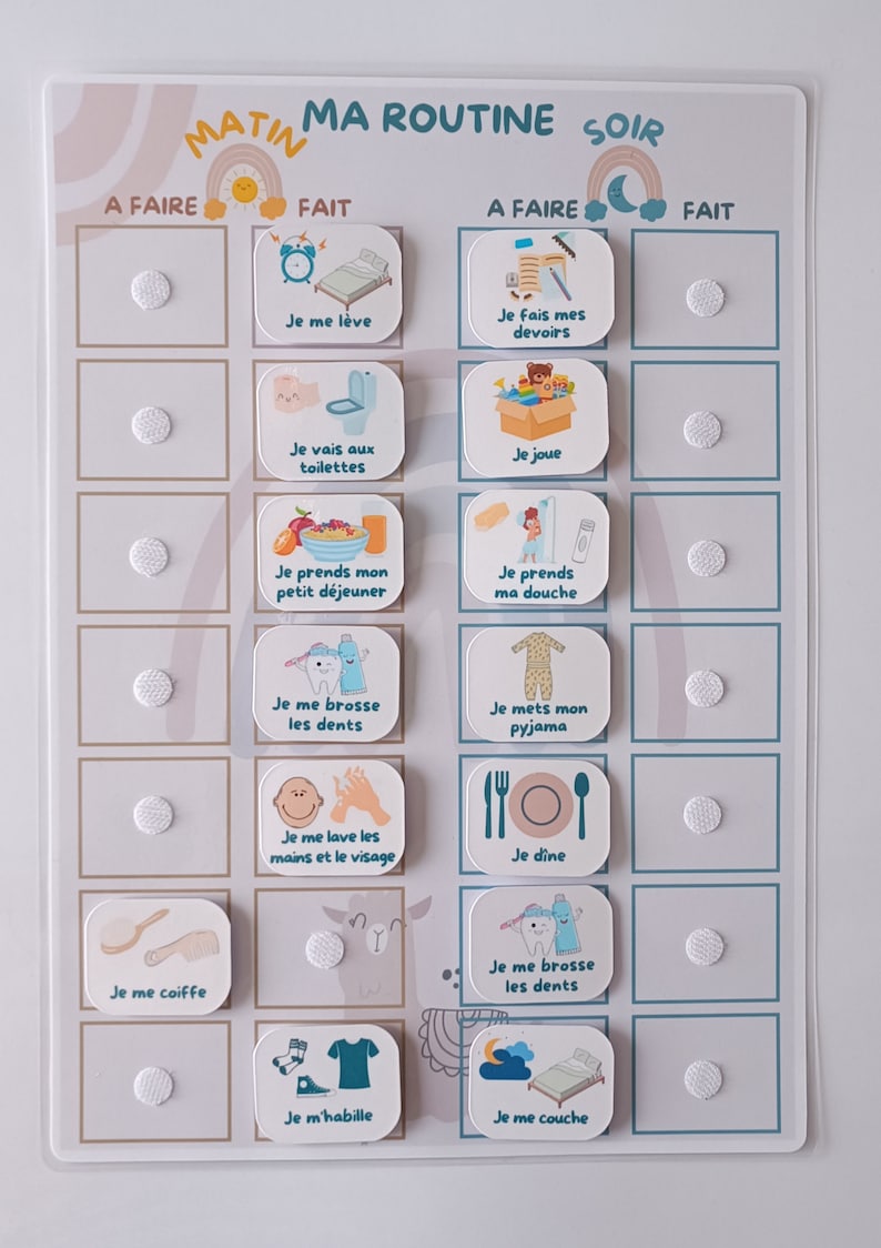 Routine enfant Matin et Soir - Etsy France