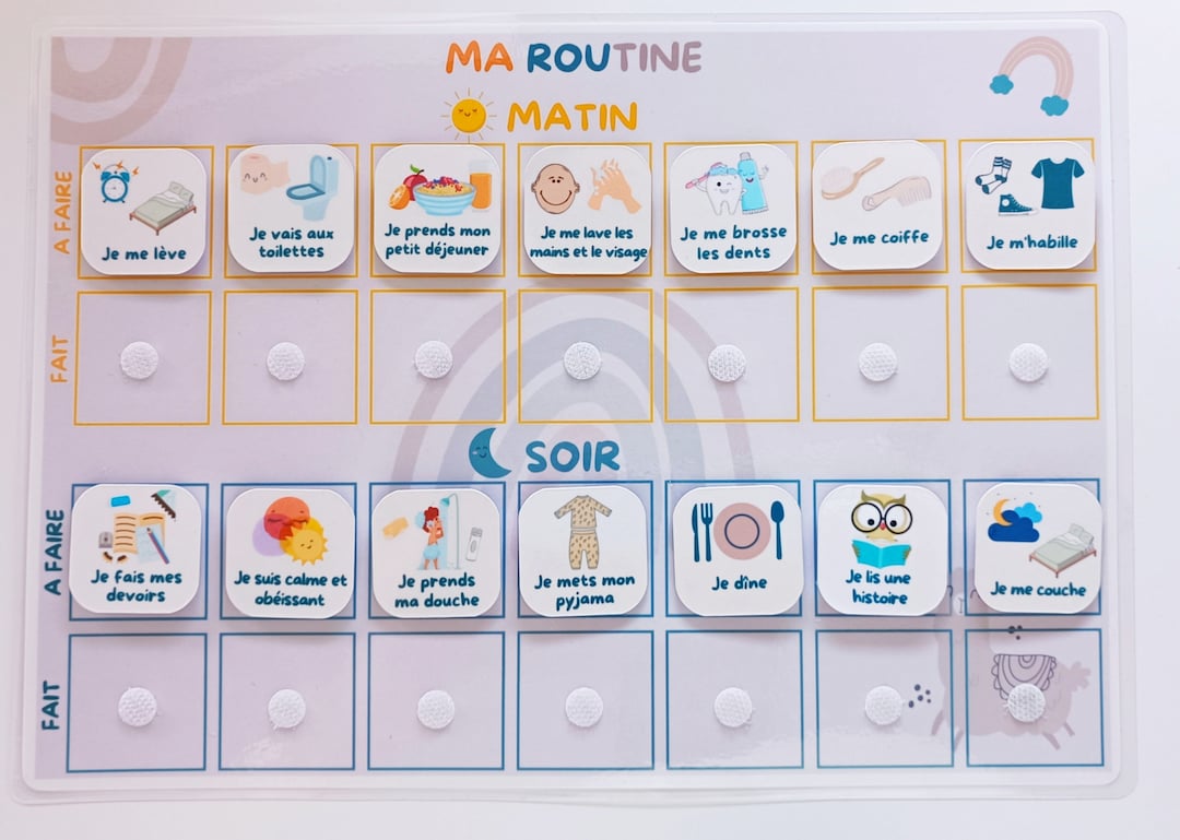 Routine enfant matin et soir - Etsy France