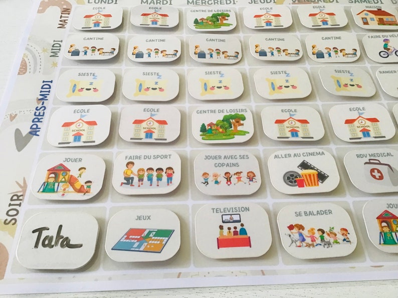 Semainier Planning Enfant Grand Format - Etsy France