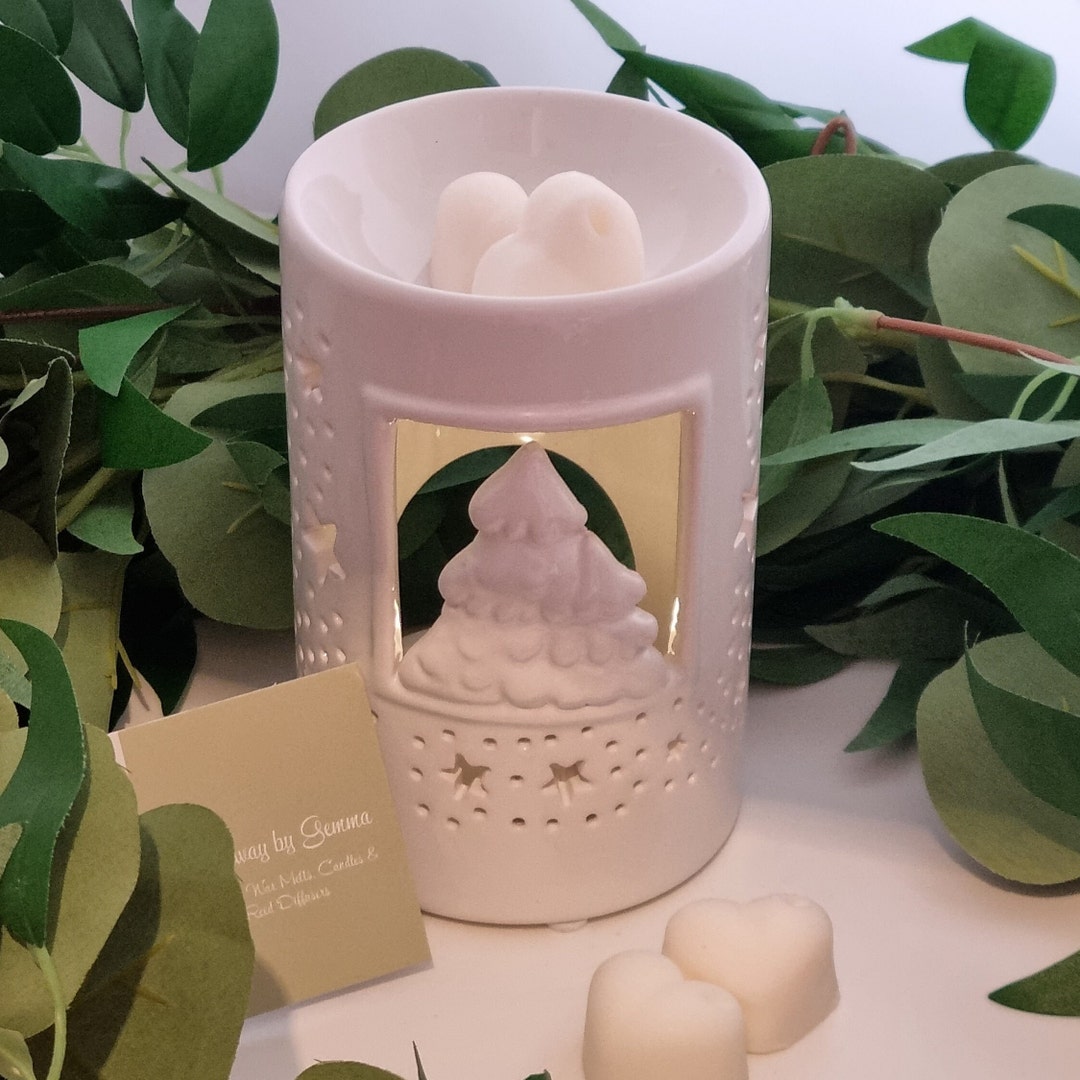 Winter Scene Window Wax Burner, Stars That Glow When Burning. Ceramic ...