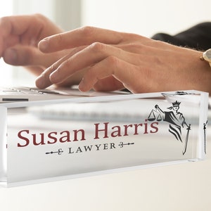 Lawyer Desk Name Plate Office Gifts Custom Personalized Desk Sign ...