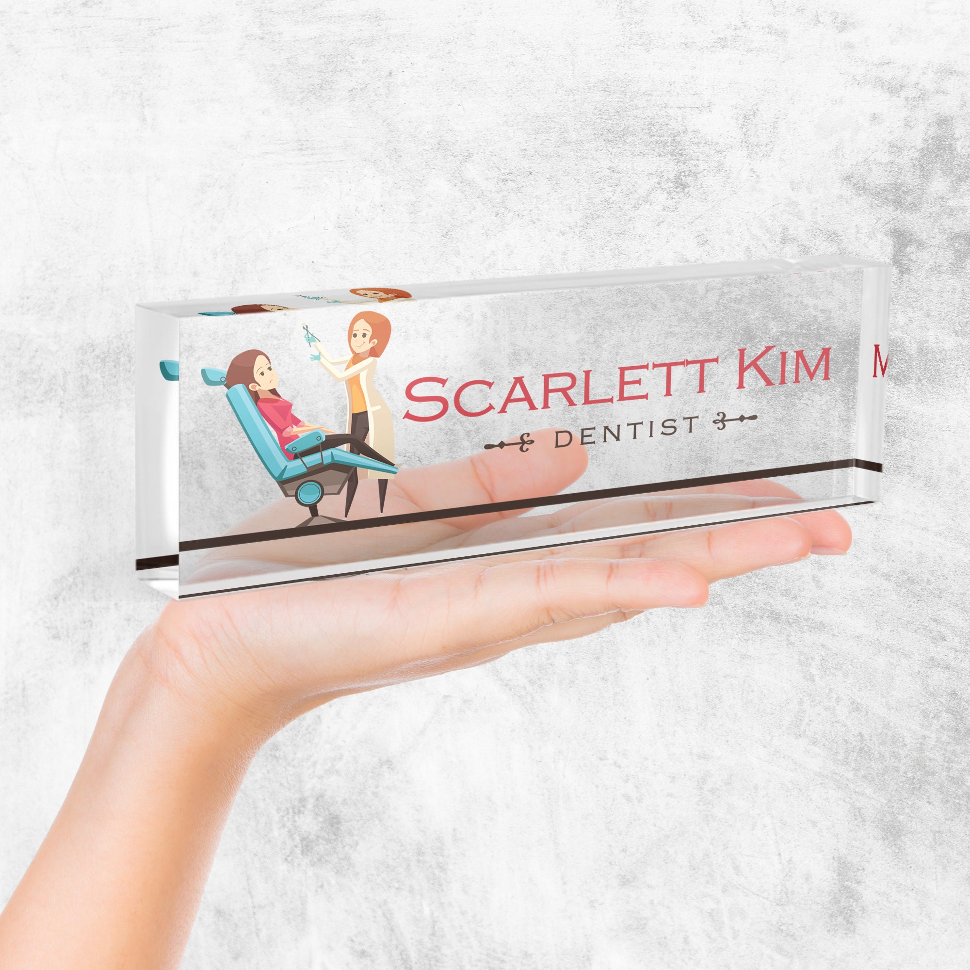 Dentist Desk Name Plate Office Gifts Custom Personalized Desk Sign ...