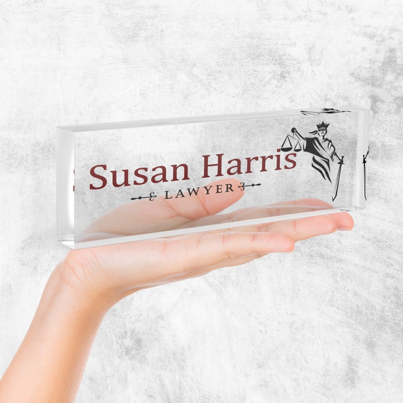 Lawyer Desk Name Plate Office Gifts Custom Personalized Desk Sign ...