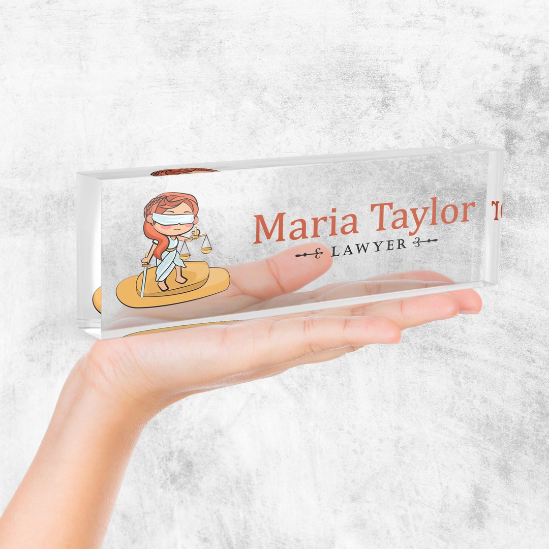Lawyer Desk Name Plate Office Gifts Custom Personalized Desk Sign ...