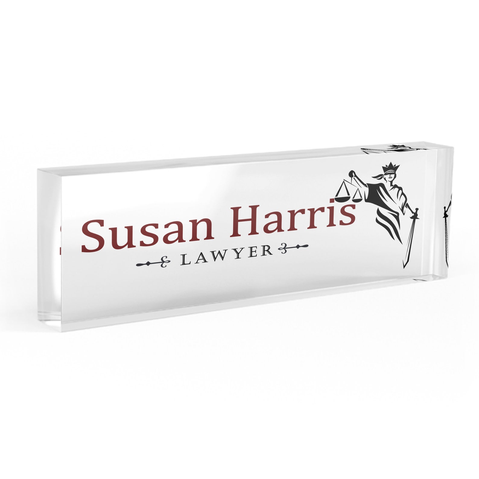 Lawyer Desk Name Plate Office Gifts Custom Personalized Desk Sign ...