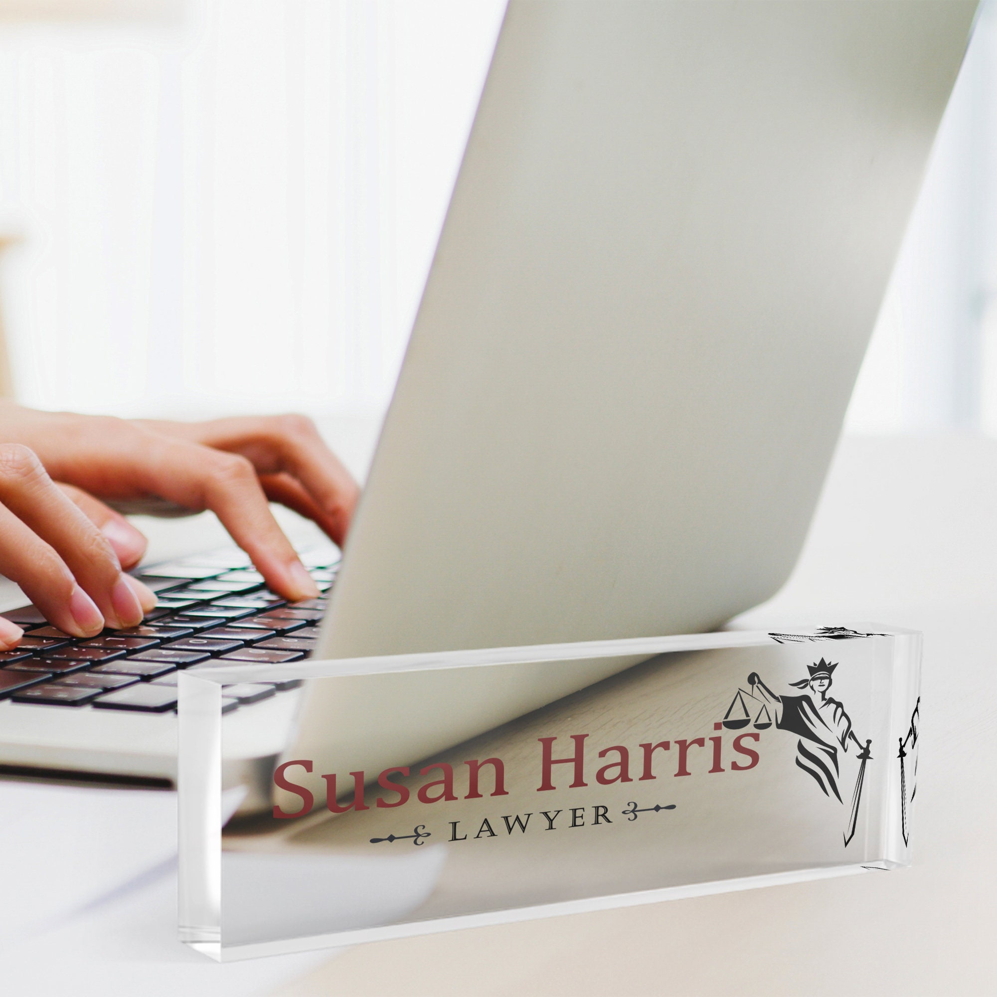 Lawyer Desk Name Plate Office Gifts Custom Personalized Desk Sign ...