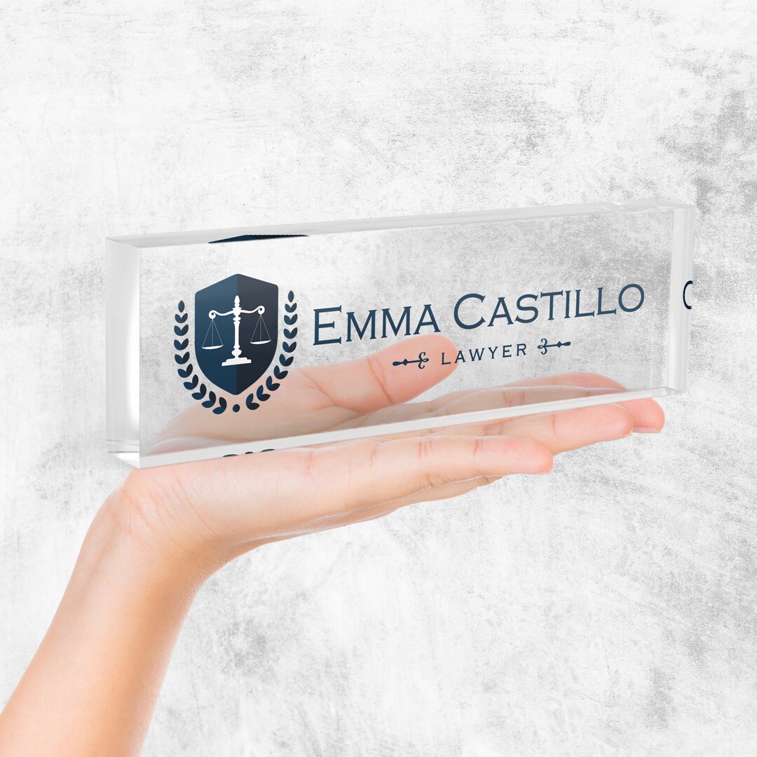 Lawyer Desk Name Plate Office Gifts Custom Personalized Desk Sign ...