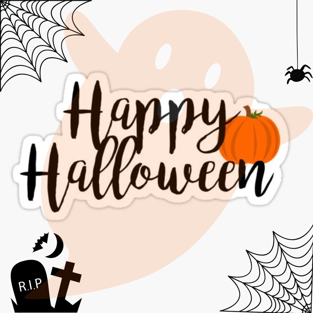 Printable Halloween Sticker - Etsy