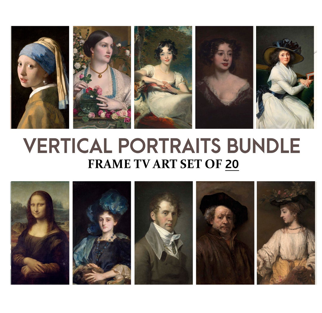 FRAME TV VERTICAL Art Set of 20, Portrait Art Frame Tv Vertical Art ...