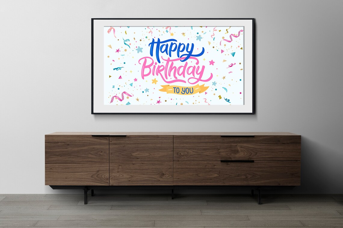 Samsung Frame Tv Happy Birthday to You Art , Handwrite Calligraphy ...