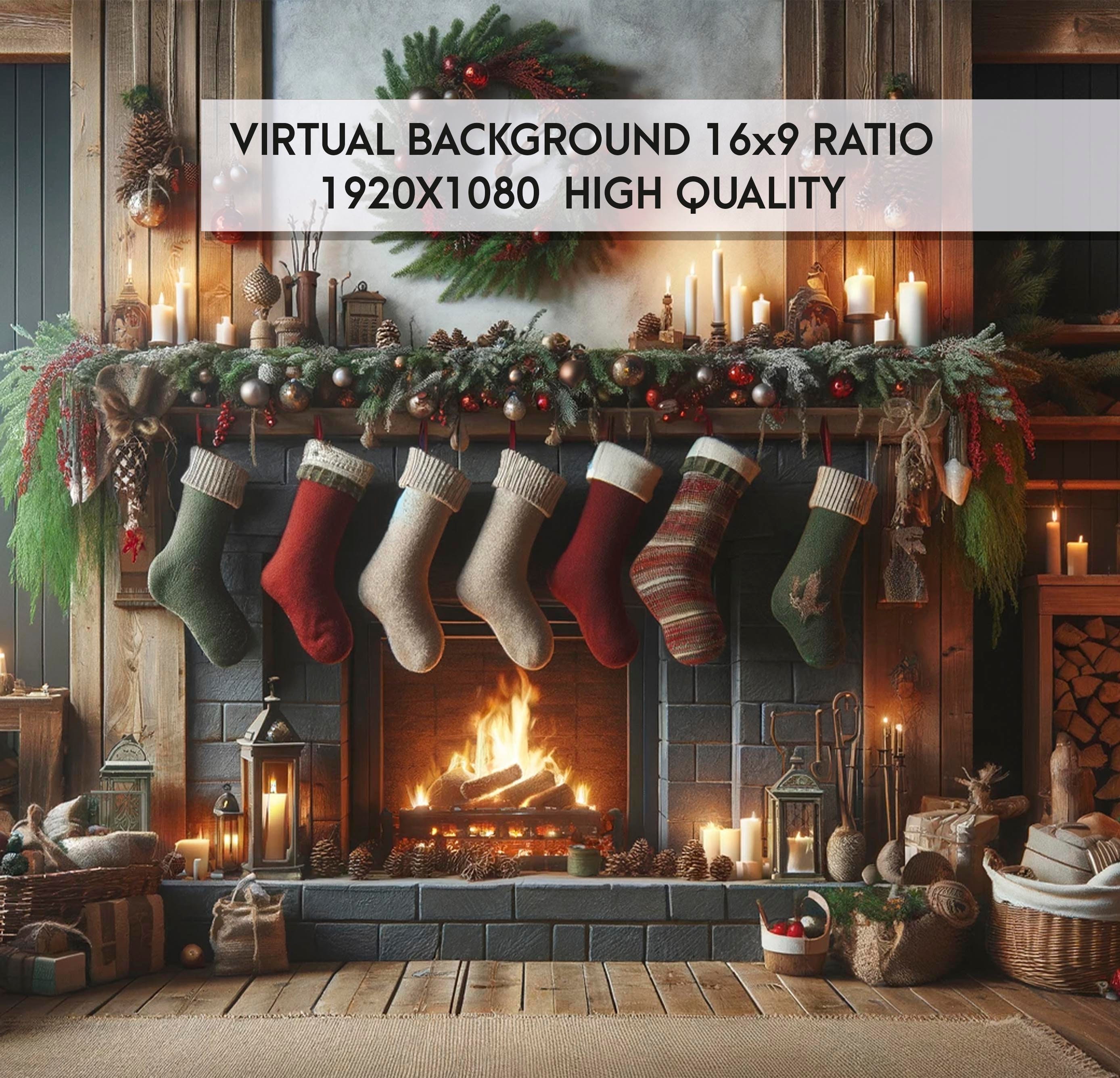Christmas Zoom Background for Meetings, Cozy Winter Teams Background, Holiday Virtual Zoom ...