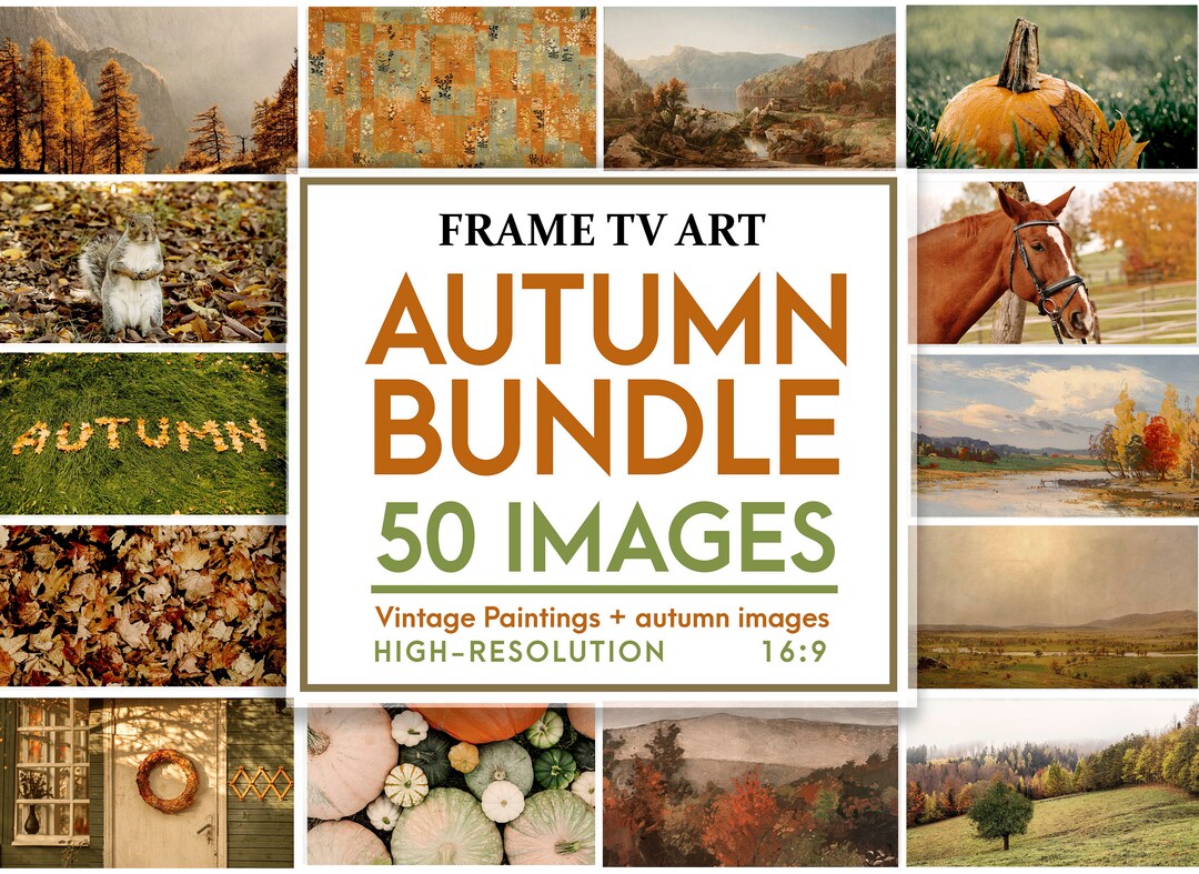 Frame TV Autumn Art Set of 50, Frame Tv Art Fall, Samsung Frame Autumn ...