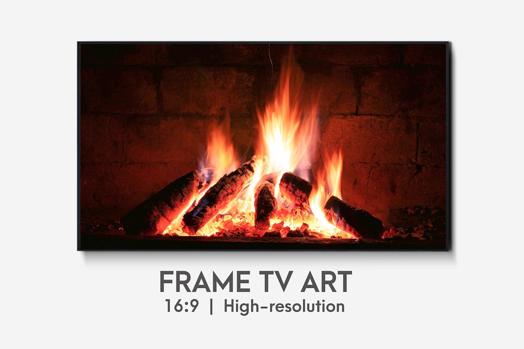 4k Samsung Frame TV Art Fireplace Photo , Cozy Fireplace Digital Tv Art ...